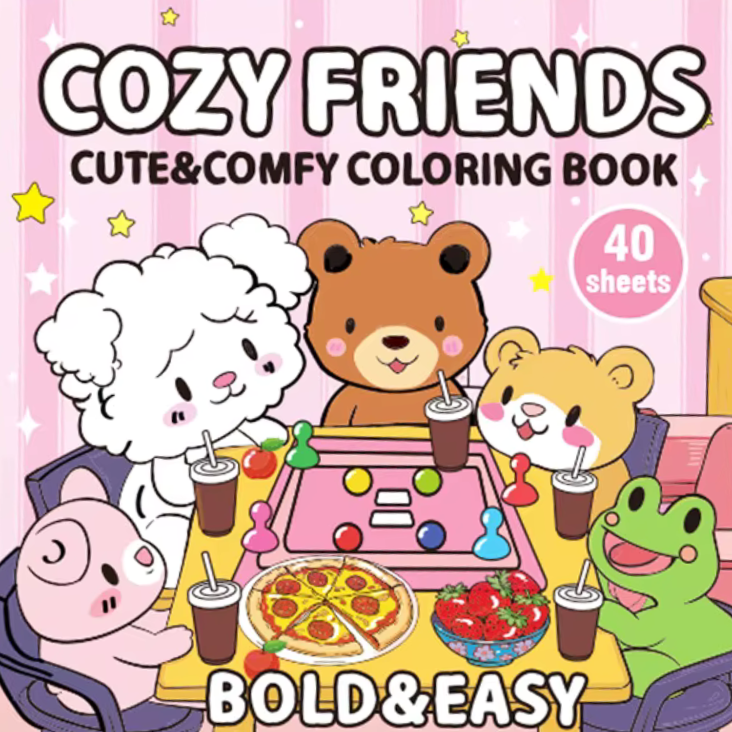 Izycrea - Cozy Friends – Livre de coloriage cosy colo